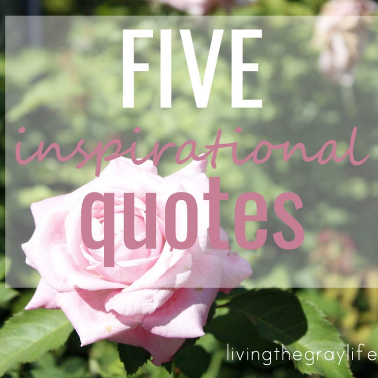 Five Inspirational Quotes - Living the Gray Life